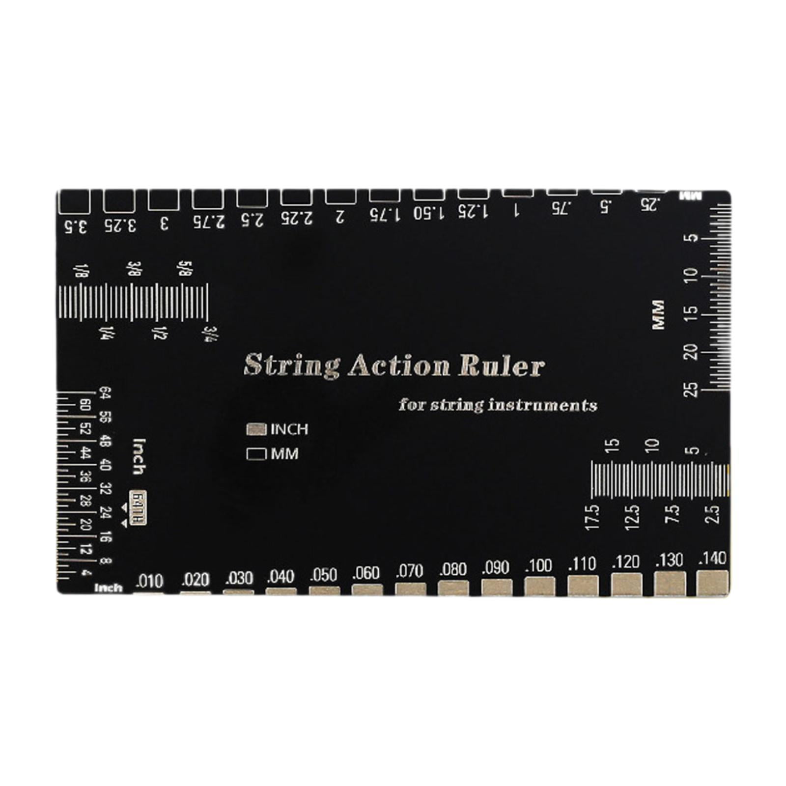 PETSOLA Stainless Ruler, Guitar Setup Gauge, String Height Measuring ...