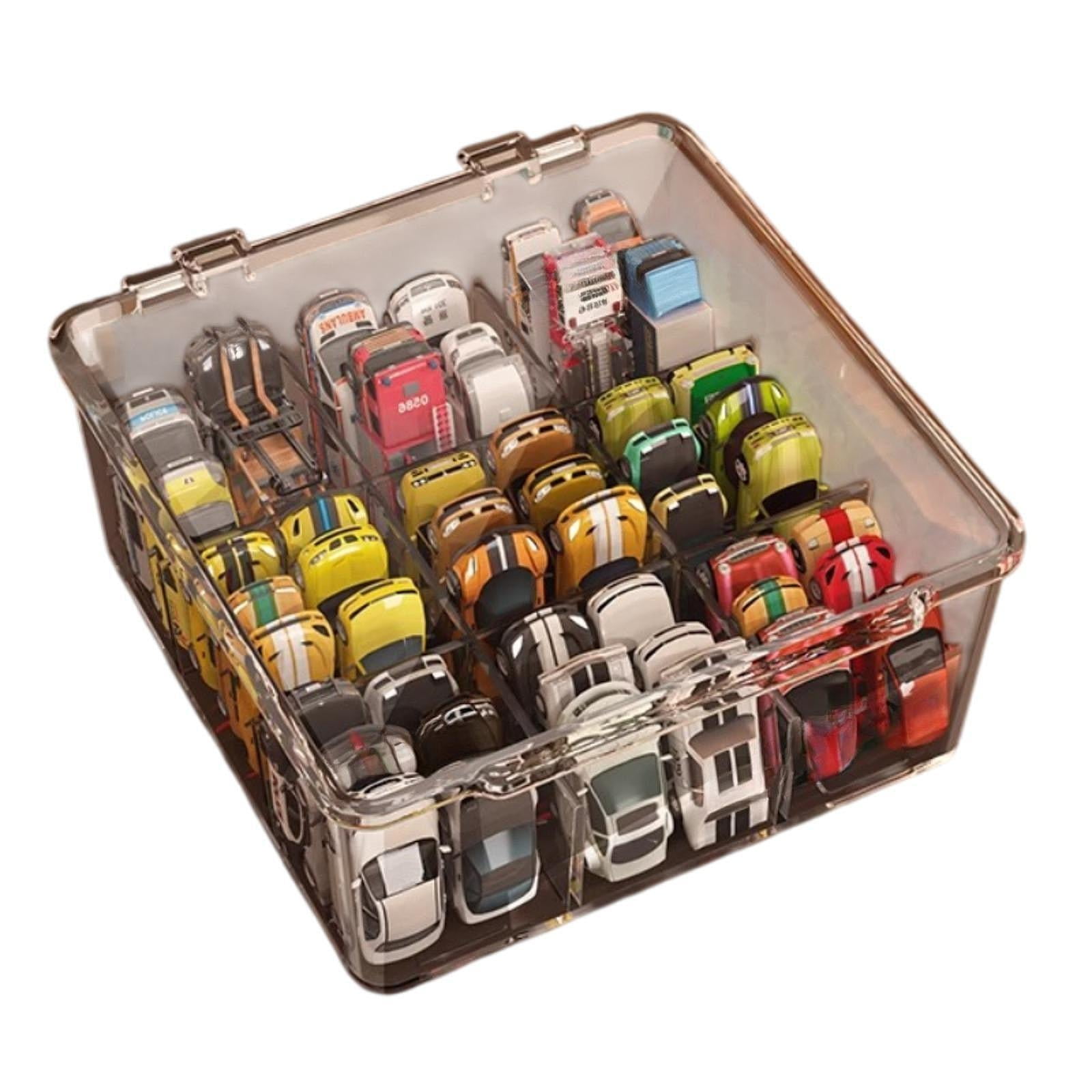 PETSOLA Toy Cars Display Case Storage Box, Model Cars Organizer ...