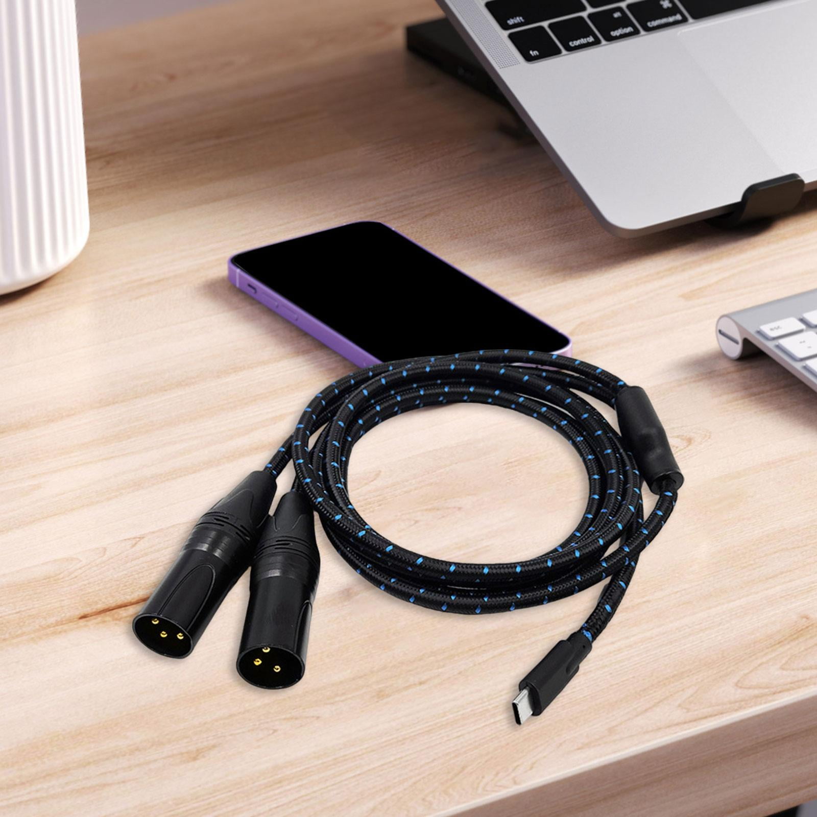 PETSOLA USB C to XLR Cable Type C to 2 XLR 3 Pin Cable Power Amplifier ...