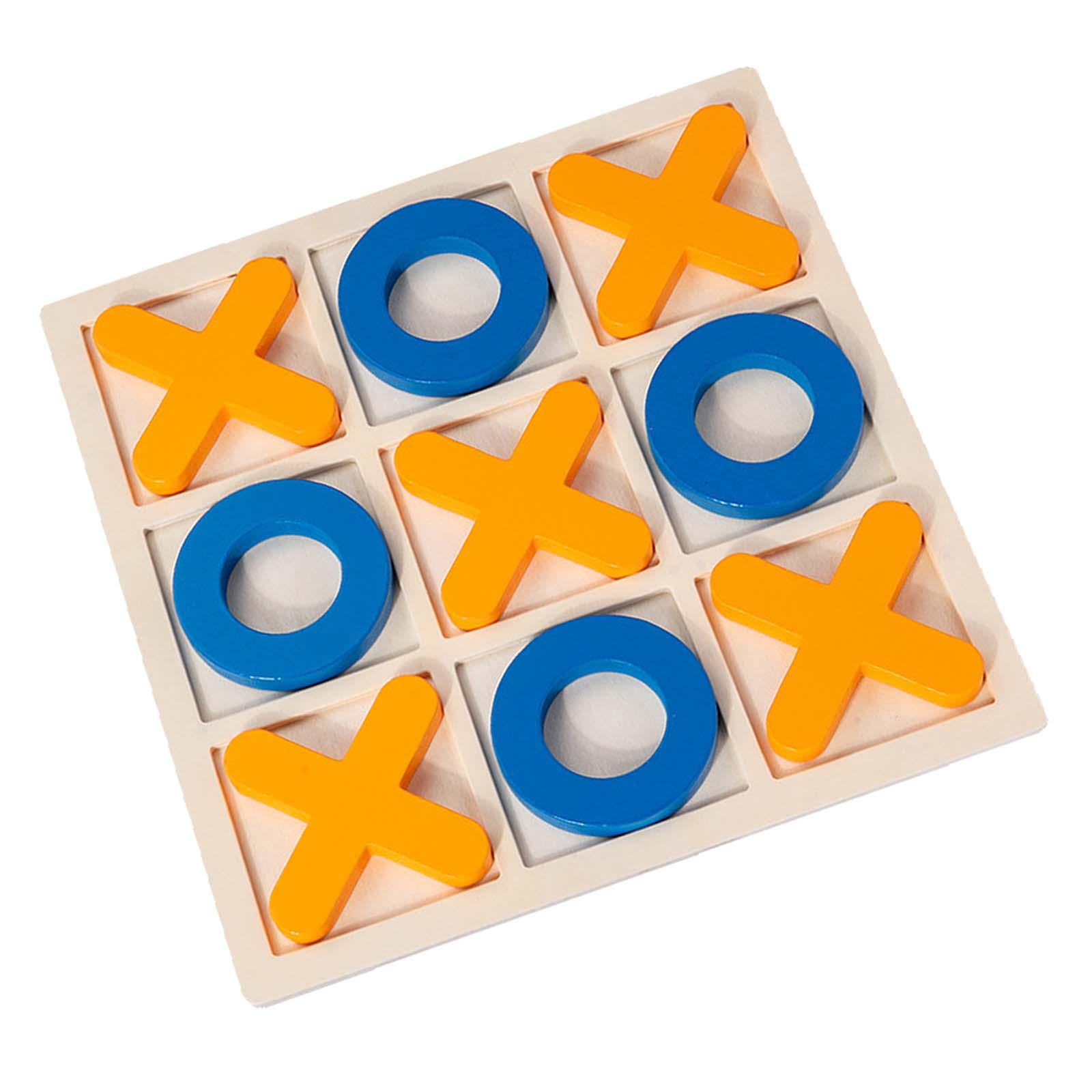 PETSOLA Wooden Board Tic TAC Toe Game XO Table Toy XO Chess Board Game ...