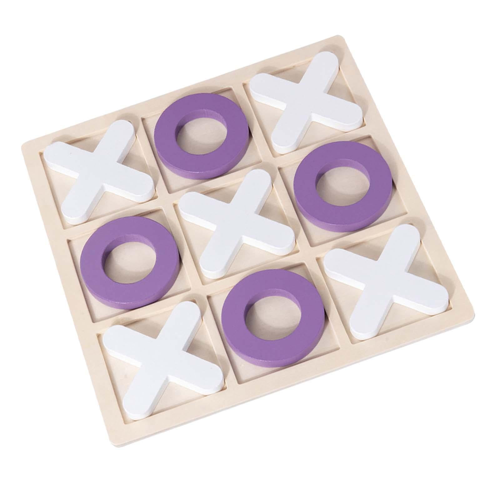 PETSOLA Wooden Board Tic TAC Toe Game XO Table Toy XO Chess Board Game ...