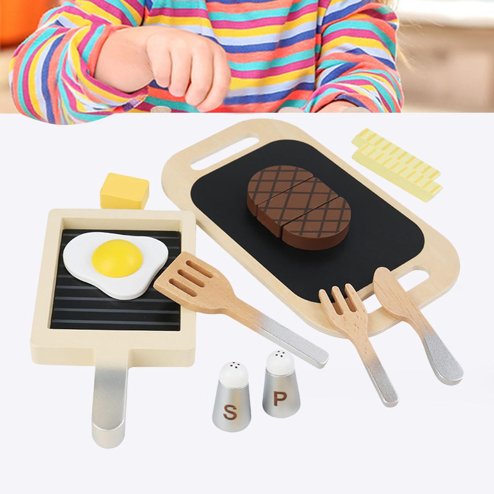 PETSOLA Wooden Kitchen Accessories Toy Pretend Play Kitchen Accessories ...