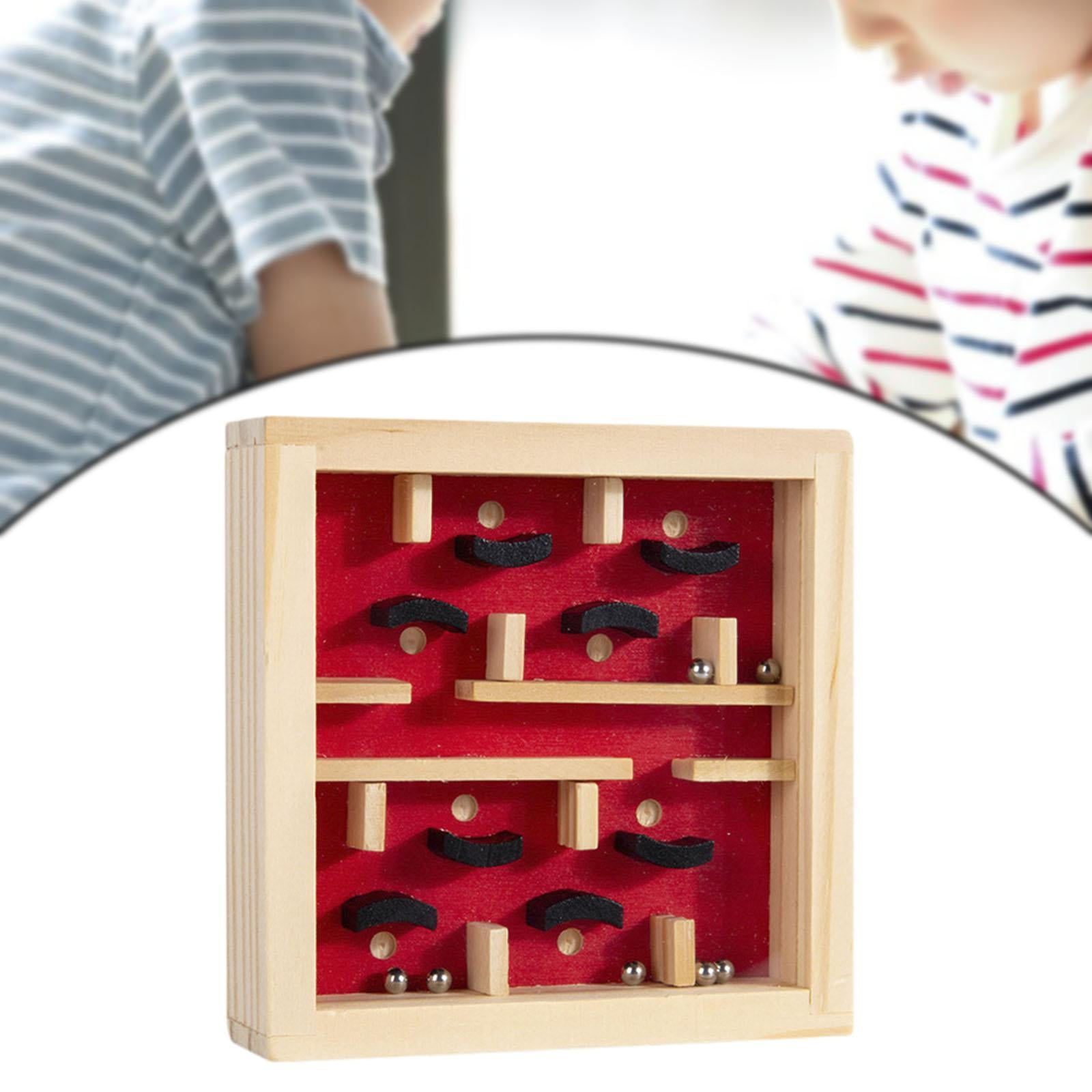 PETSOLA Wooden Labyrinth Board Game Activity Board Educational ...