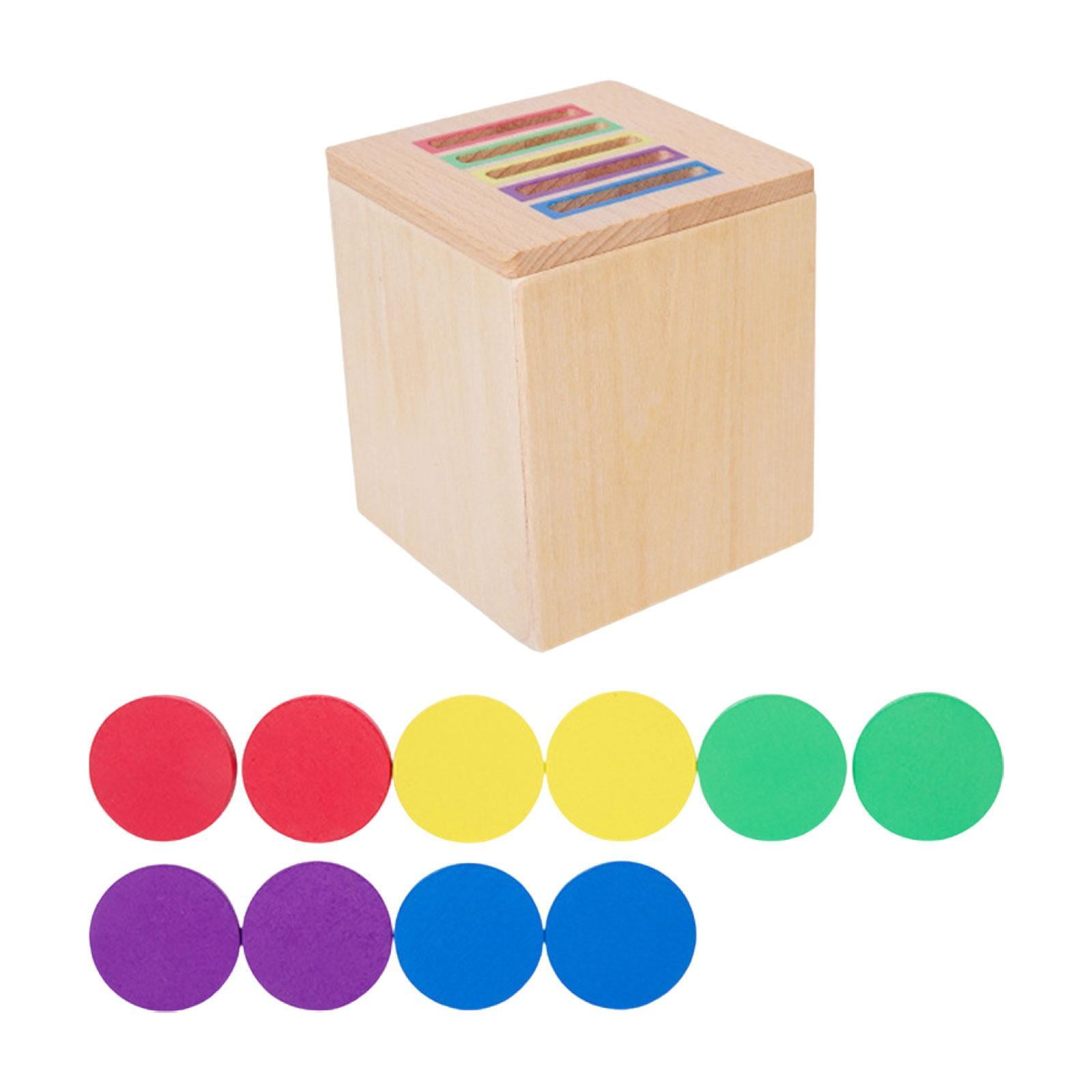 PETSOLA Wooden Learning Color Shape Sorting Toy Busy Board ...