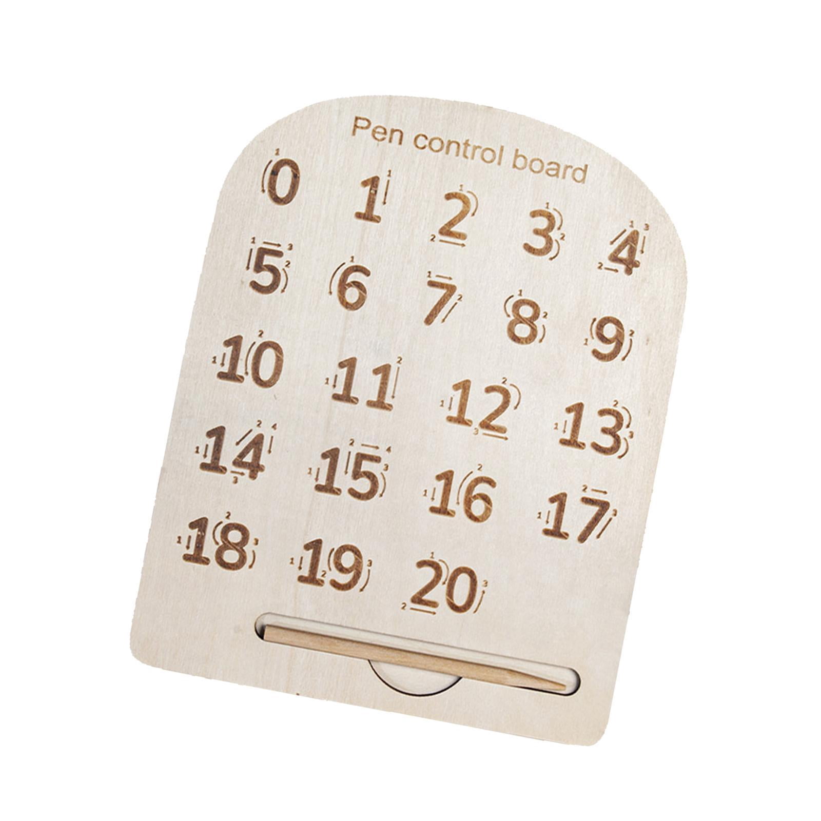 PETSOLA Wooden Tracing Board Practicing Board Handwriting Tool Puzzle ...