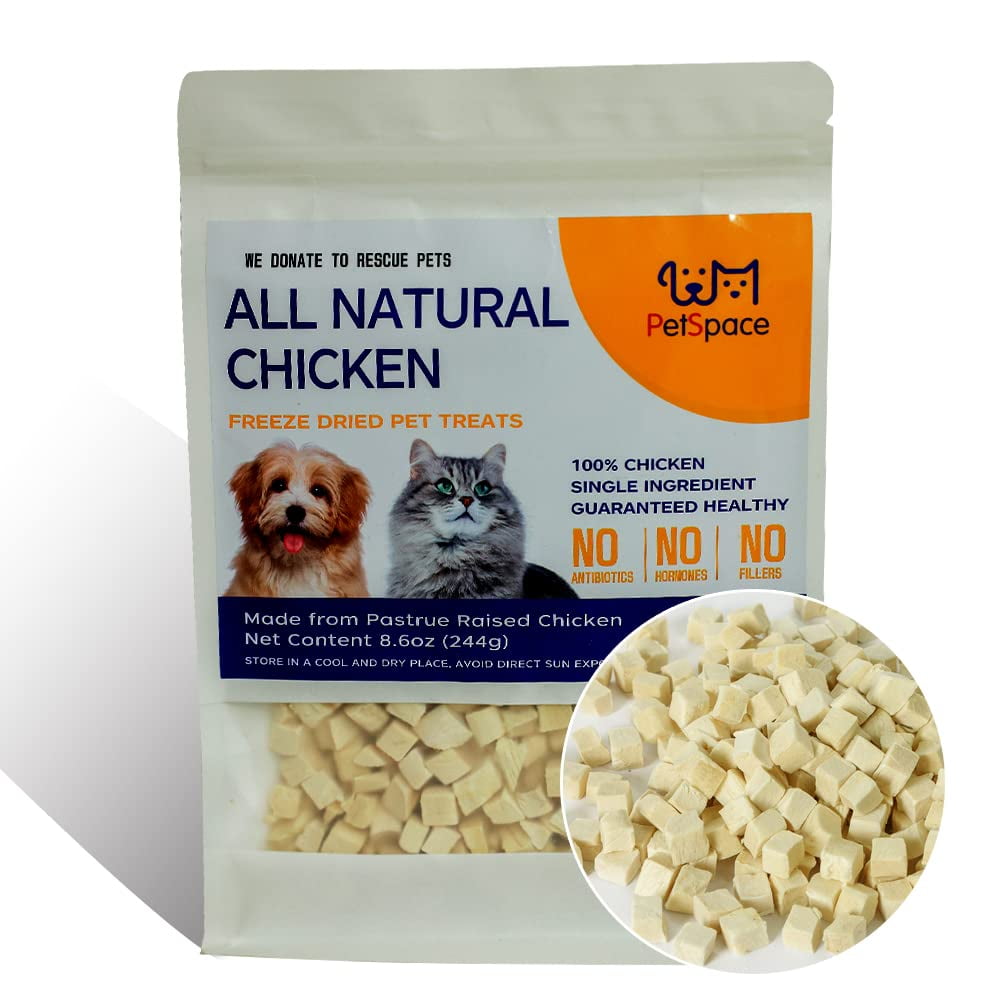 PETSPACE Freeze Dried Treats YPF5 for Dogs & Cats, Single Ingredient, All Natural, High Protein ...