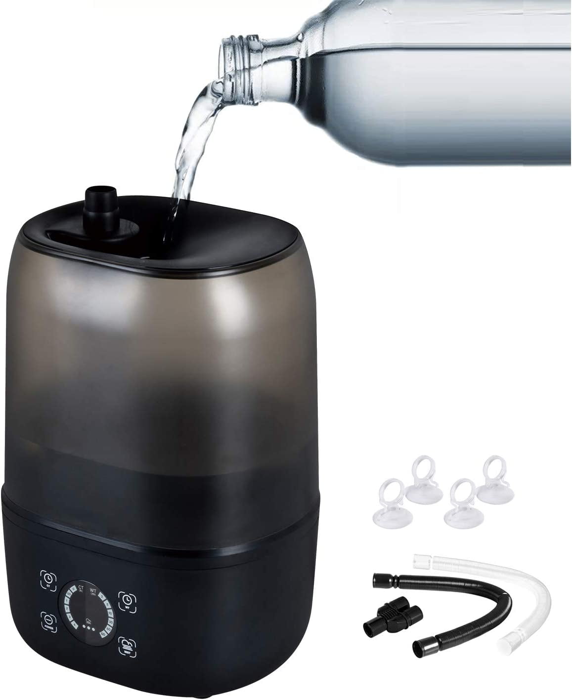 PETSPIONEER Reptile Humidifier Digital Timing Fog Machine with Double ...