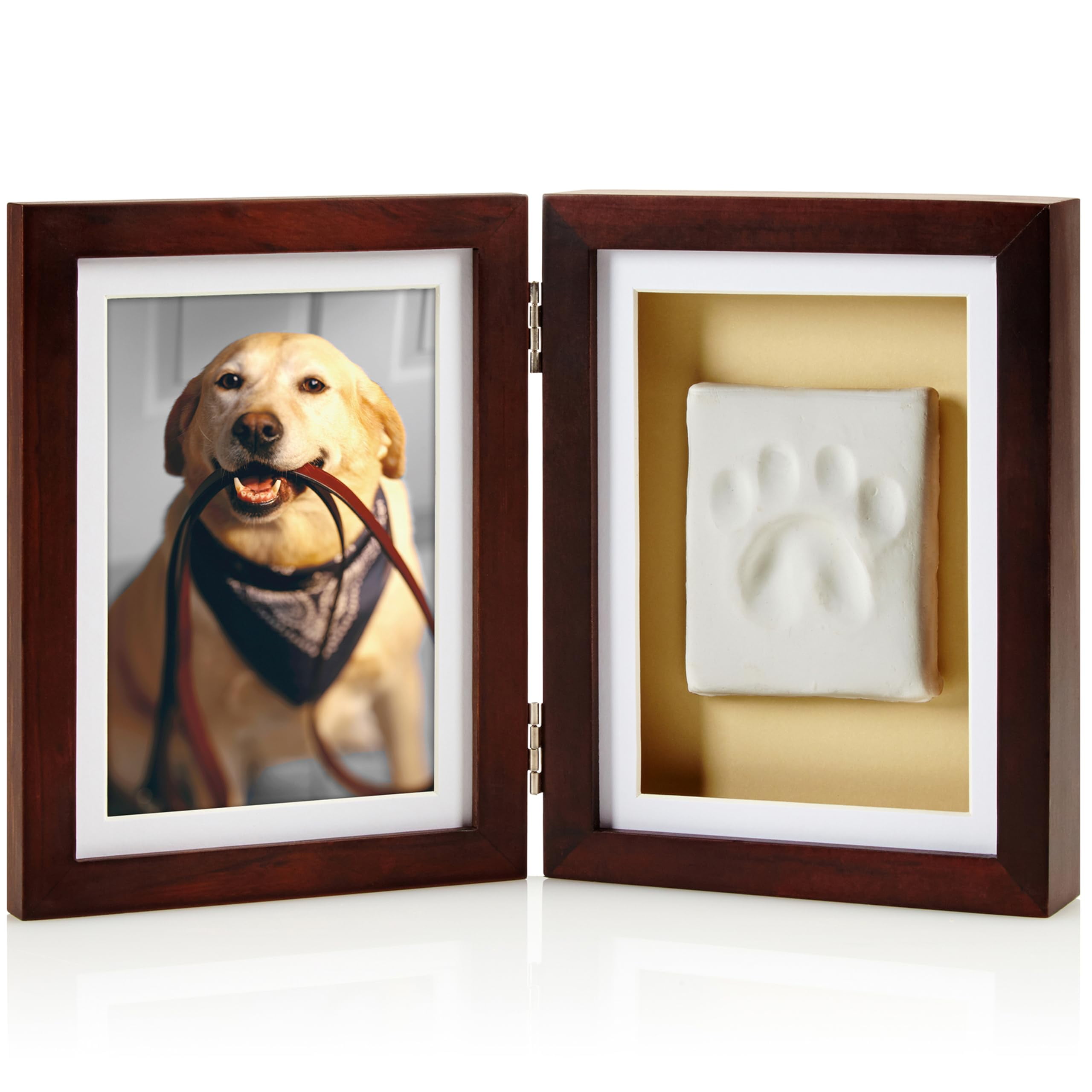 PETT Pet paw print frame with clay print kit and photo display ...