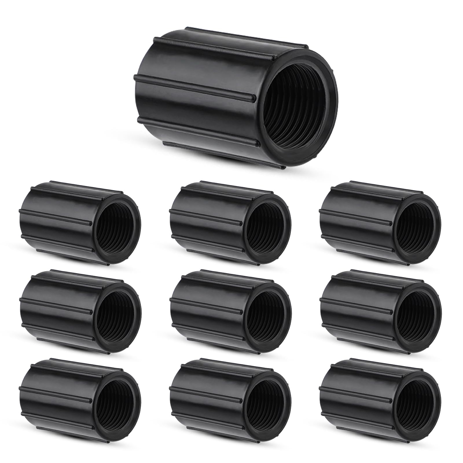 PEUTIER 10pcs 1/2 Inch Female Threaded PVC NPT Connector, Double Female ...