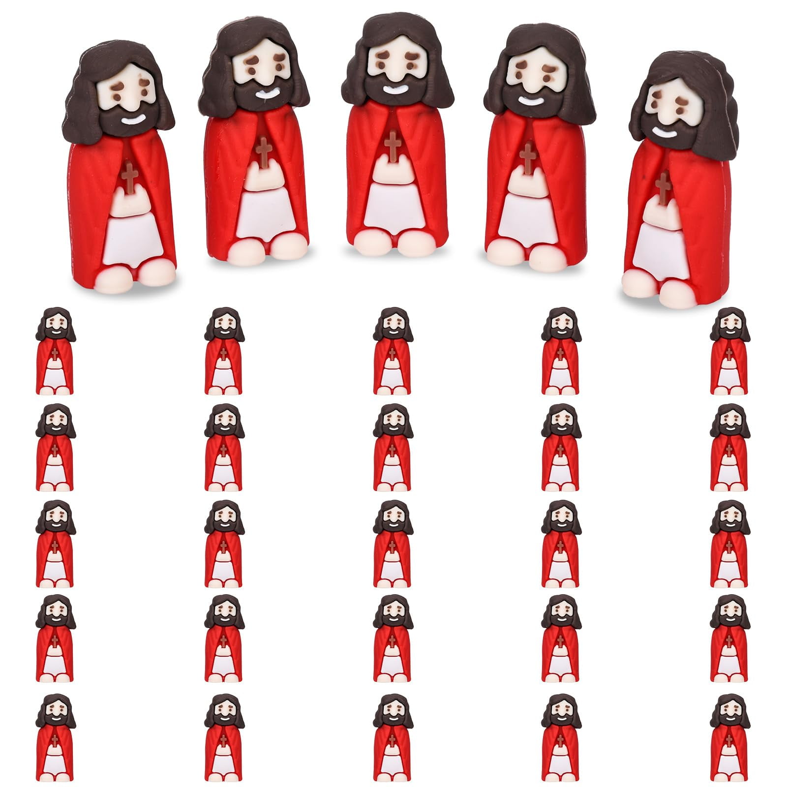 PEUTIER 25pcs Little Jesus Figures, Mini Jesus Toys Cute Small Jesus ...