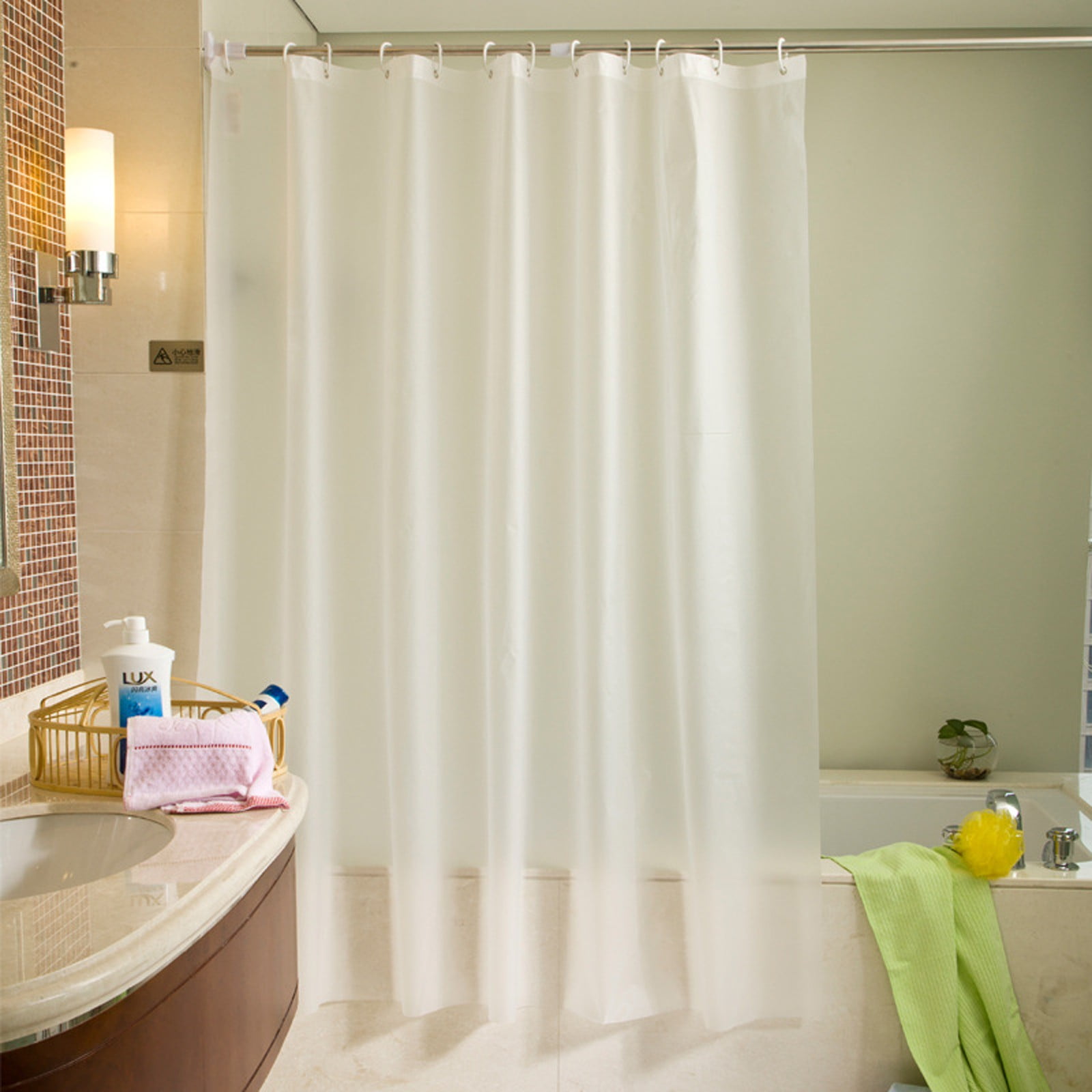 PEVA Bathroom Shower Curtain Liner – Heavyweight & Heavy Duty with ...