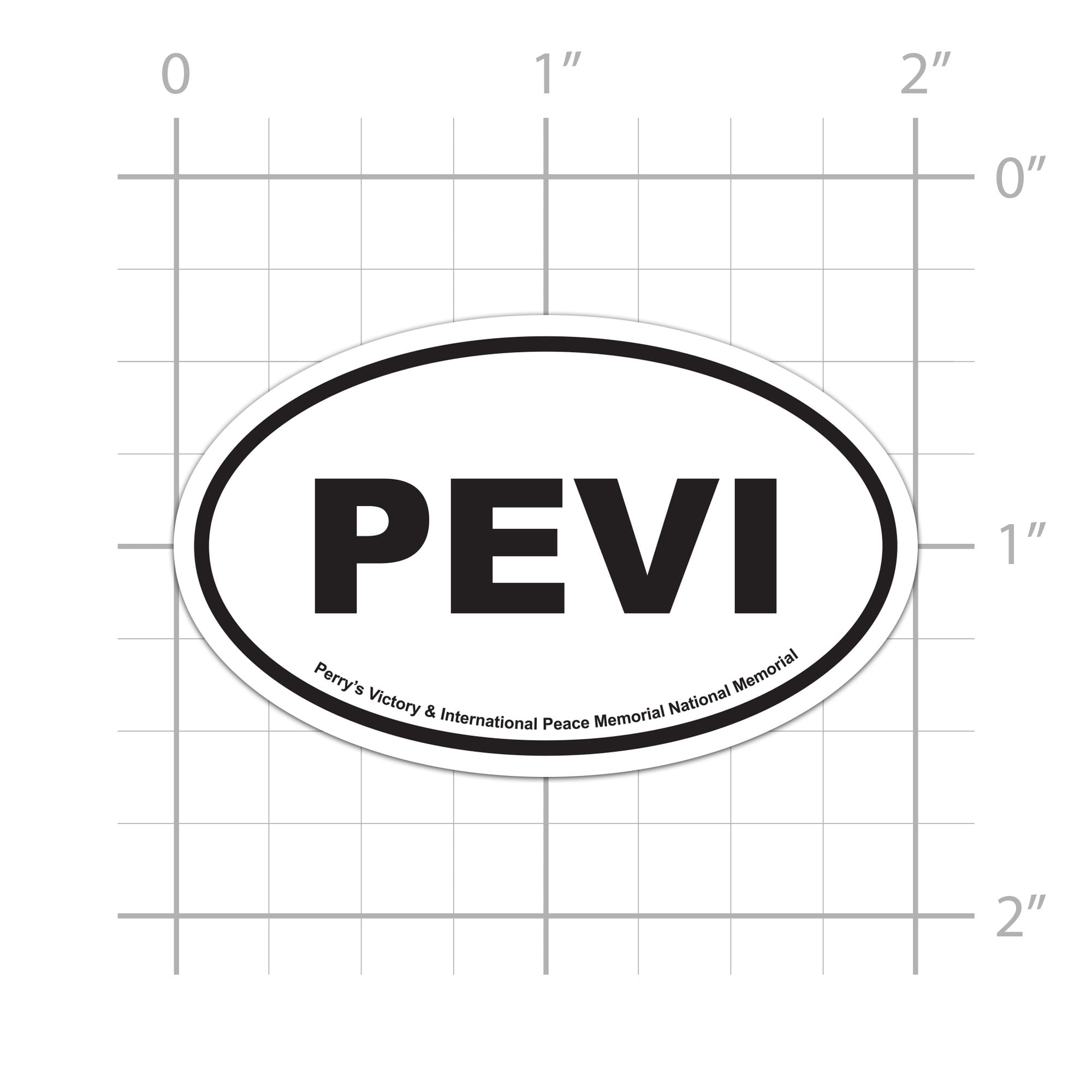 PEVI Perry’s Victory & International Peace Memorial National Memorial Sticker for water bottle ...