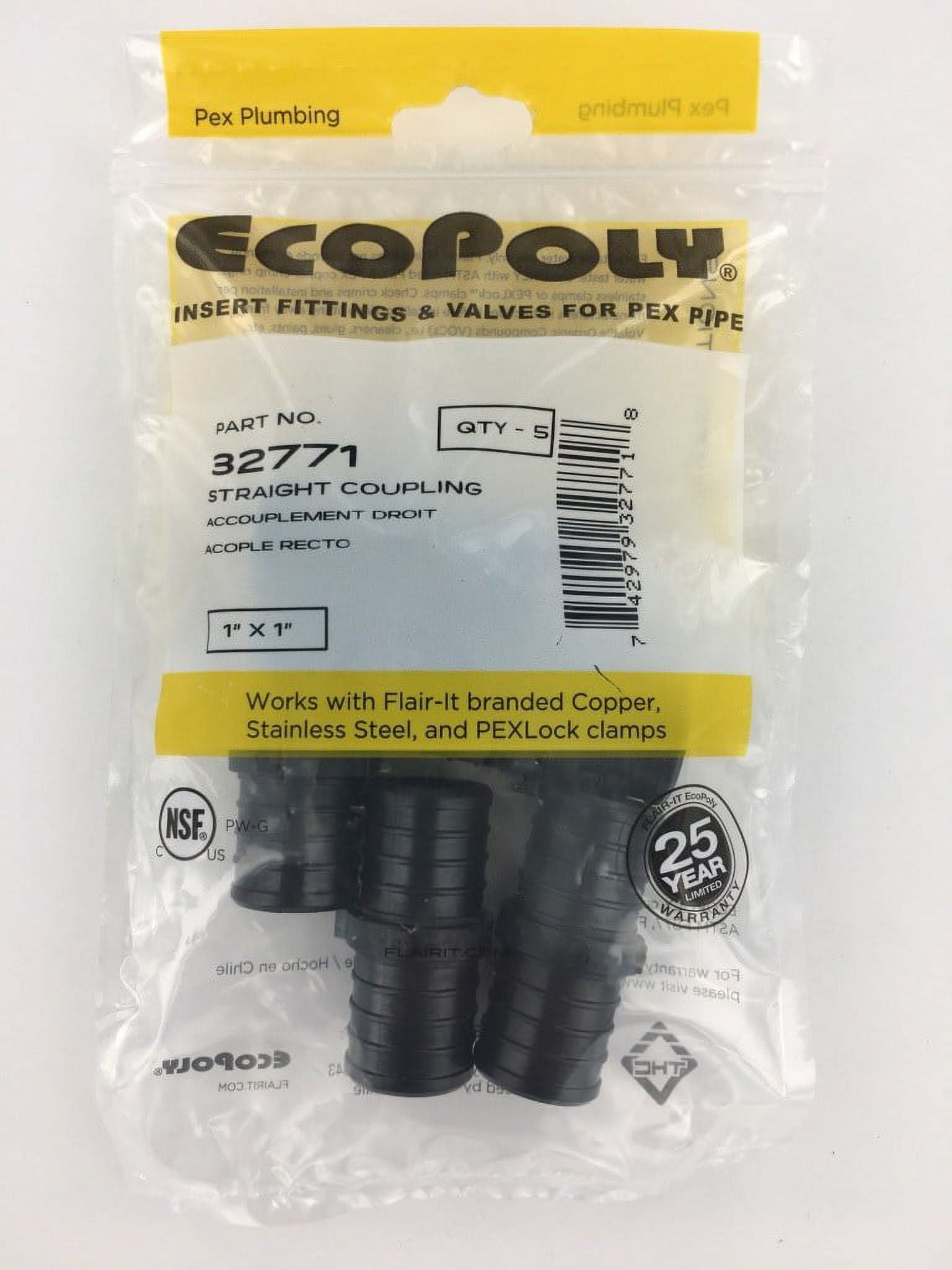 PEX Coupling 1" 5-Pack - Walmart.com