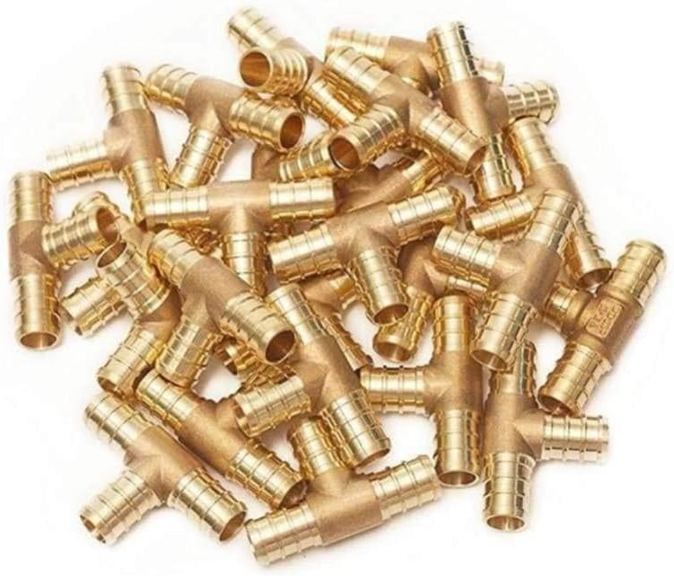 PEX Fittings, 50 1/2 x 1/2 x 1/2 Inch PEX Barbed Tee Connector Fitting ...