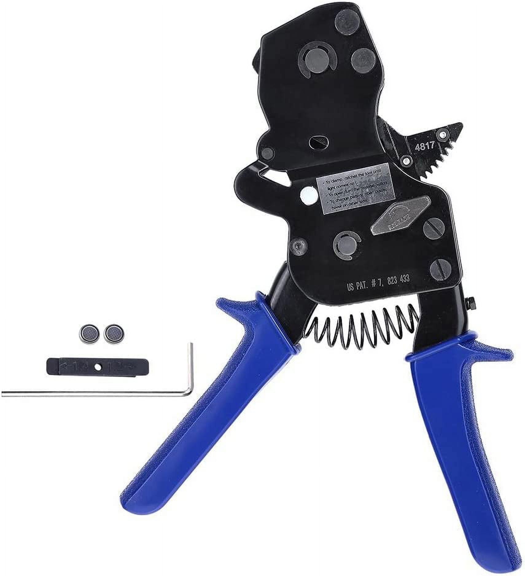 PEX One Hand Cinch Clamp Tool Ratchet Clamping Pinch Wrench Crimper 3/8 ...