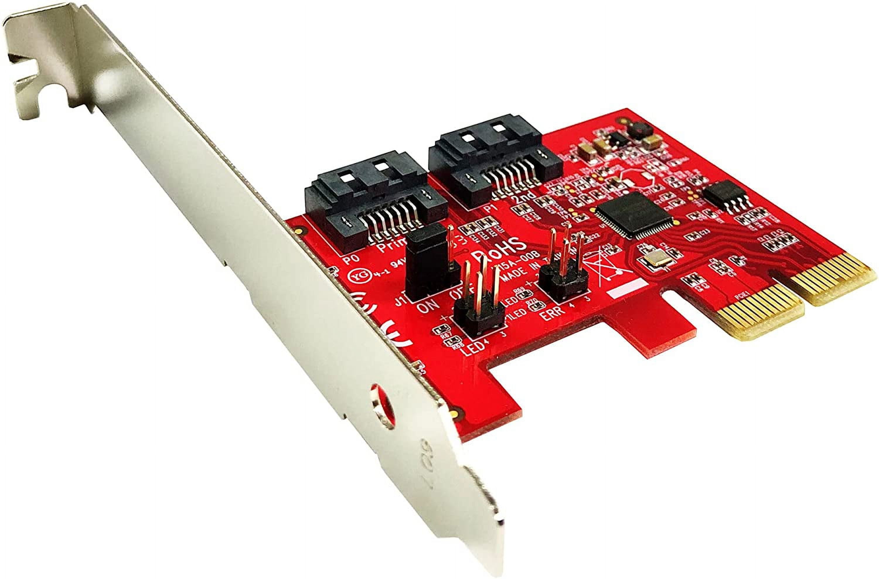 PEX-SA151 SATA III RAID 2-Port PCIe x2 Card (ASMedia ASM1062R ...