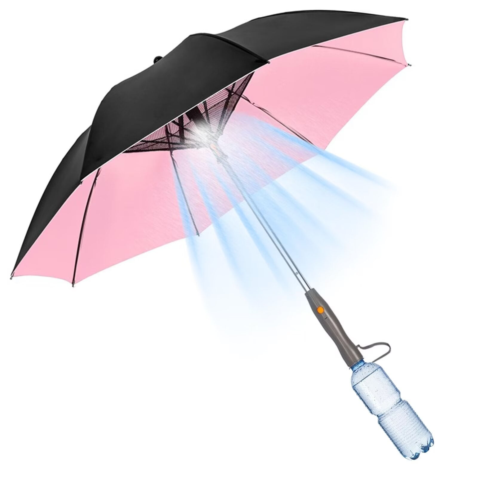 PEXIOAN 3 in 1 Umbrella with Fan,Portable Misting Fan Umbrella With Uv ...