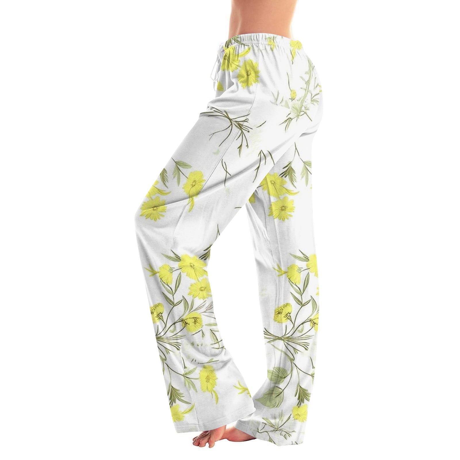 PEXLYCLU Flower Pajamas, Flower Pjs, Flower Pants, Flower Sleepwear ...