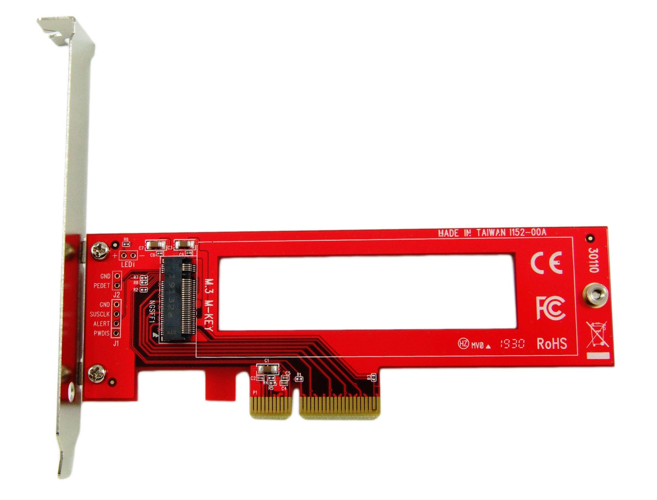 PEXM3-152 PCIe x4 Host Adapter for NGSFF NF1 M.3 NVMe 110mm SSD - PCI ...