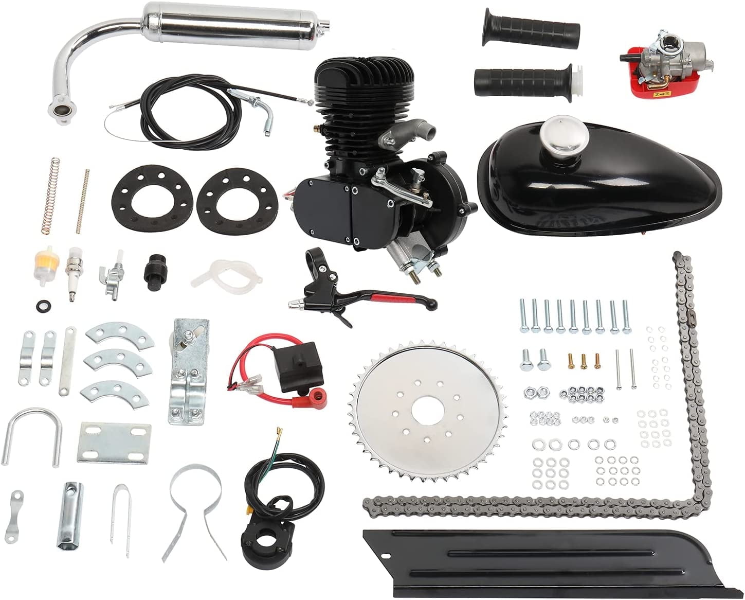 "PEXMOR 2-Stroke Petrol Bike Engine Conversion Kit, 100cc Bicycle Motor ...