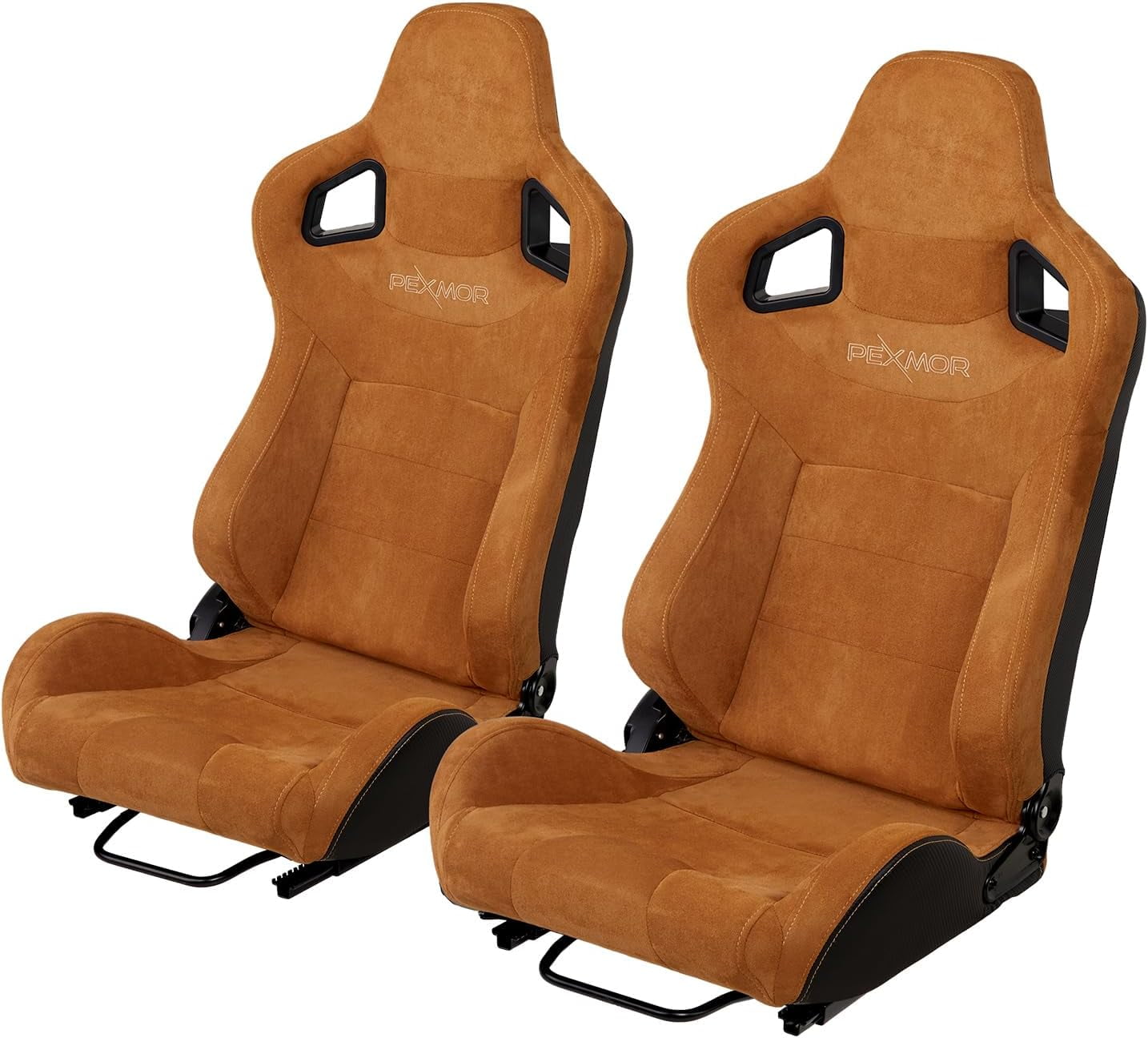 PEXMOR 2 Pieces Universal Racing Seats With PU & Carbon Leather ...