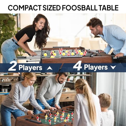 PEXMOR 48" Foldable Foosball Table Adult Size, Soccer Game Table for ...