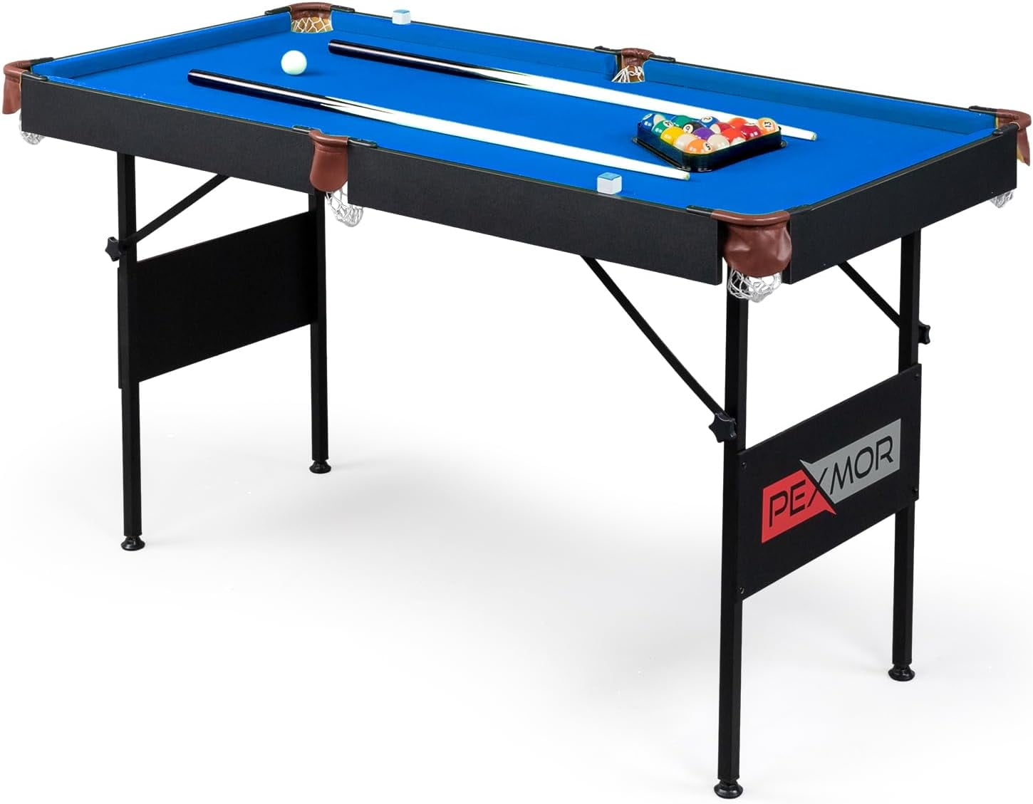 PEXMOR 55" Portable Folding Pool Table, Foldable Billiards Table for ...