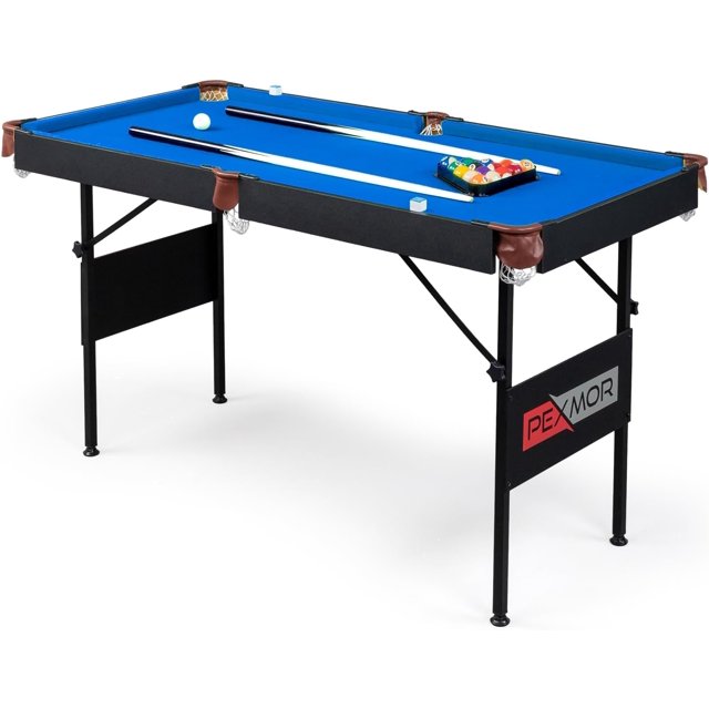 PEXMOR 55" Portable Folding Pool Table, Foldable Billiards Table for ...