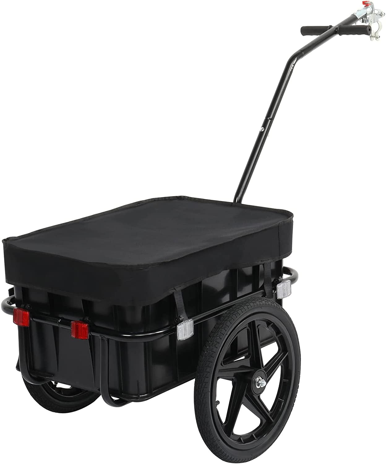 PEXMOR Bike Cargo Trailer with Removable Box & Waterproof Cover ...