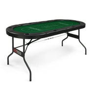 Costway Portable 8 Player Poker Game Table with Felt Card, Foldable ...
