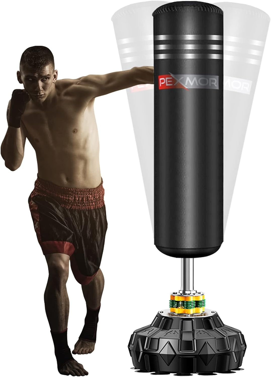 PEXMOR Freestanding Punching Bag Heavy Solid Boxing Bag with Suction ...