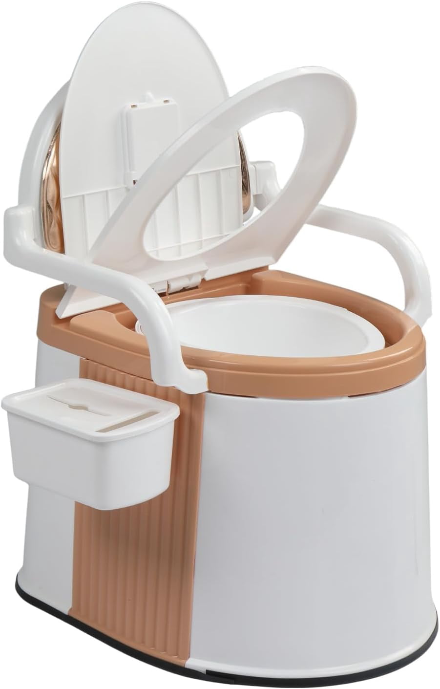 PEXMOR Portable Toilet with Back & Handrail, 5 Gallon Bucket Inner ...