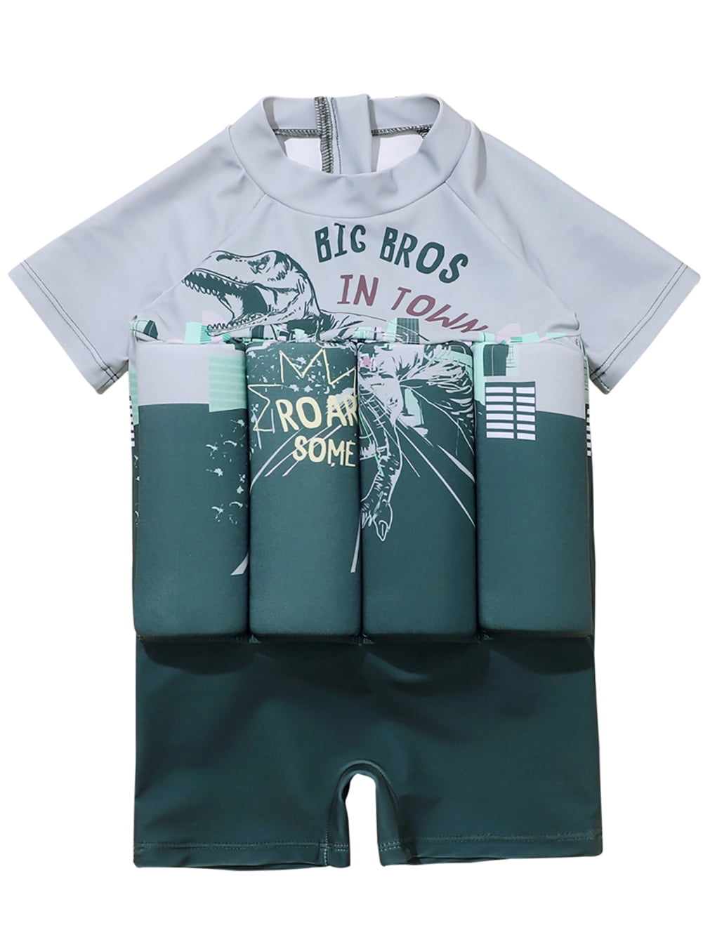 PEYAN 0-5T Toddler Baby Boy Short Sleeve Float Swimsuit Buoyancy Sticks ...