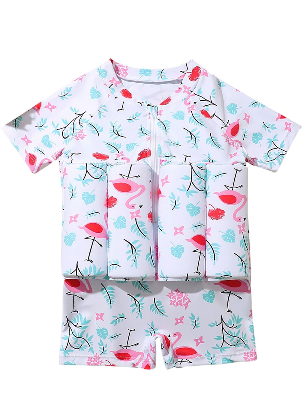 PEYAN 0-6T Toddler Baby Girl Short Sleeve Float Swimsuit Buoyancy ...