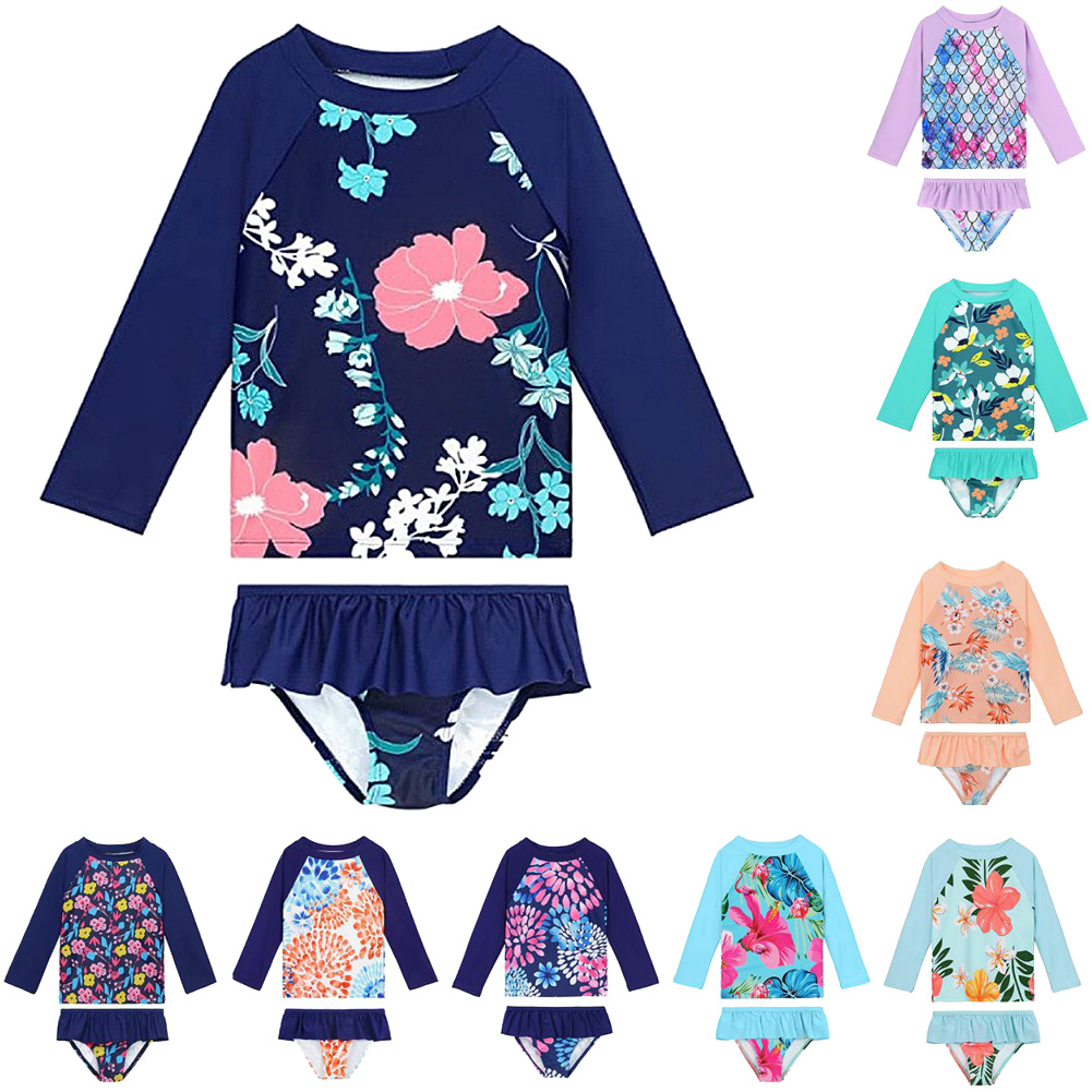 PEYAN 2-8T Kids Toddler Girls Swimsuit Rashguard Set Summer Beach ...