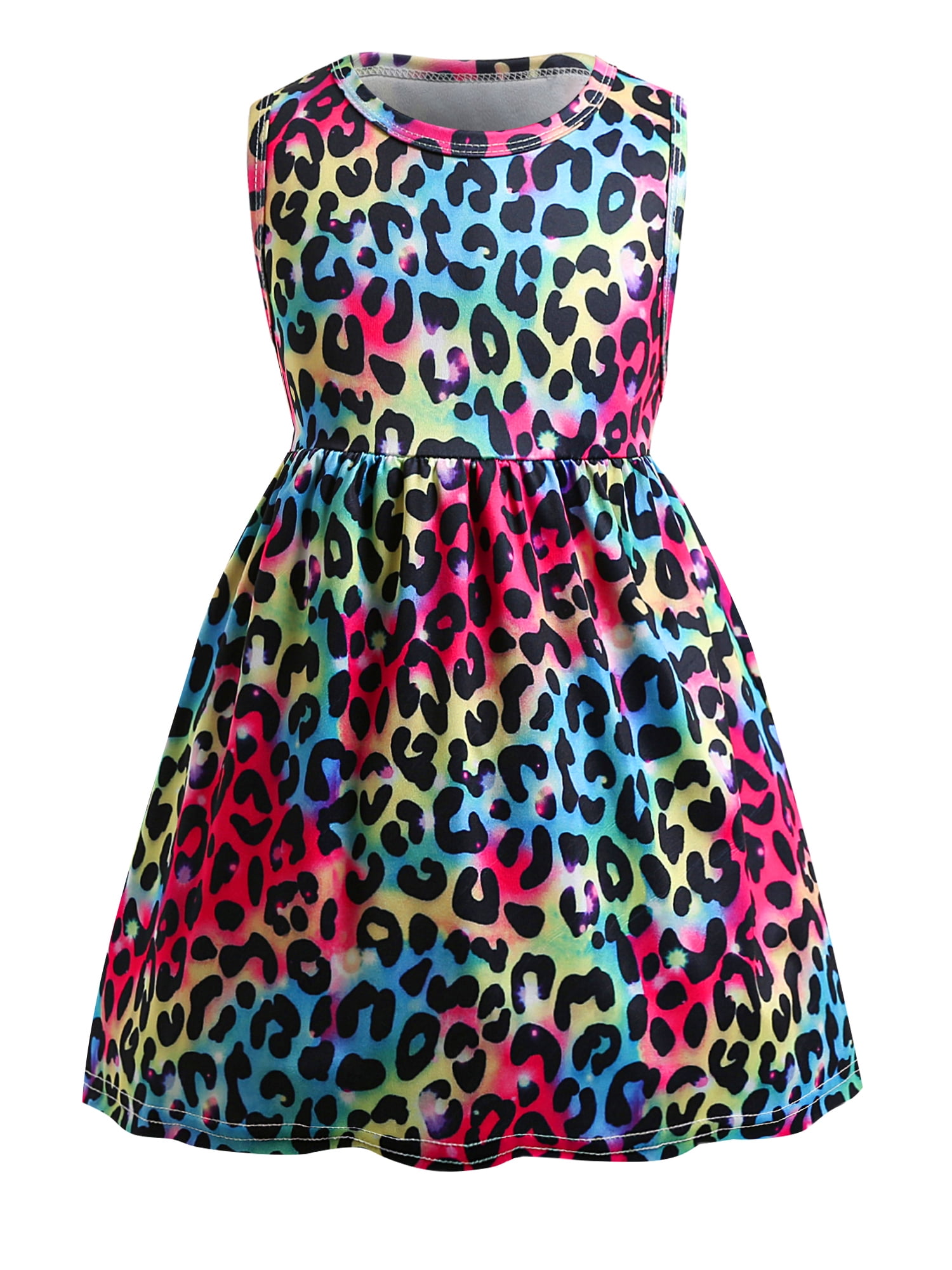 PEYAN Girls Dress Unicorn Mermaid Butterfly Leopard Party Sundress 2 ...