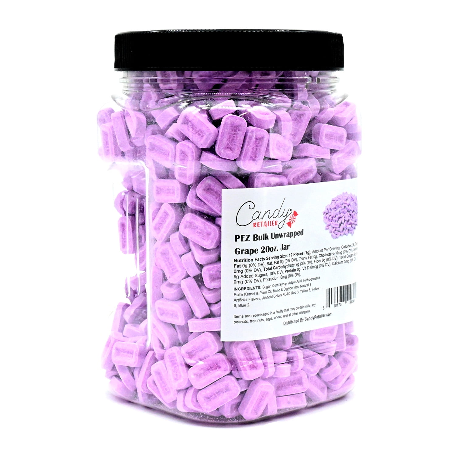 PEZ Bulk Unwrapped Candy Refill 20oz Jar (Grape) - Walmart.com