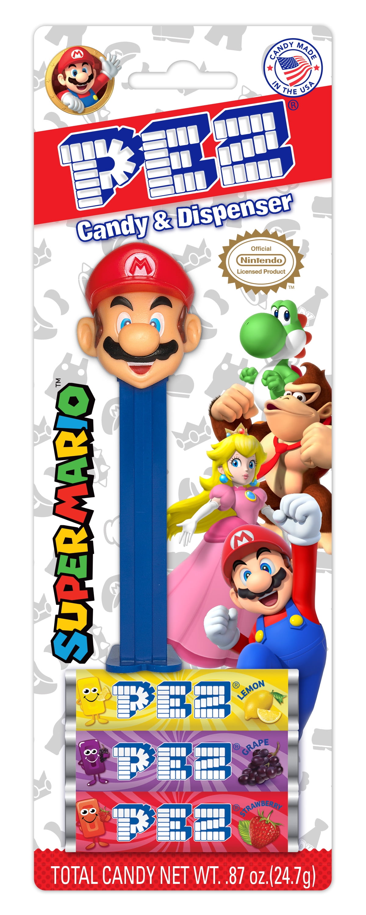 PEZ Candy Christmas Super Mario, 1 Candy Dispenser Plus 3 Rolls ...