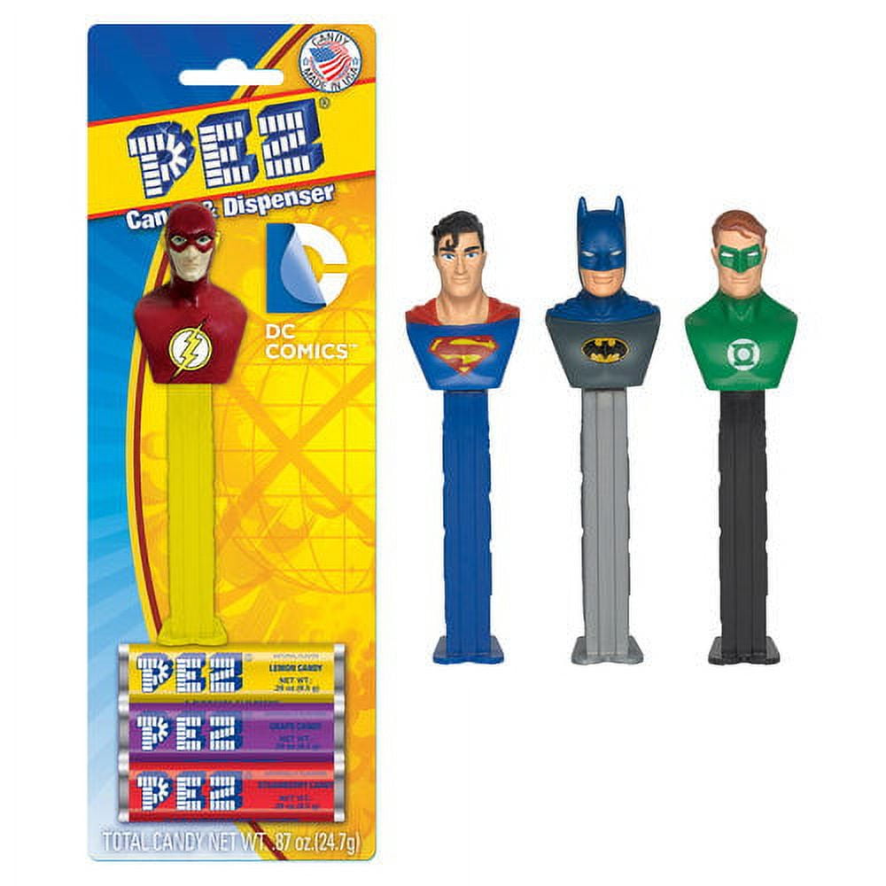 PEZ DC Comics Dispenser with Assorted Fruit Candy for Office - Walmart ...
