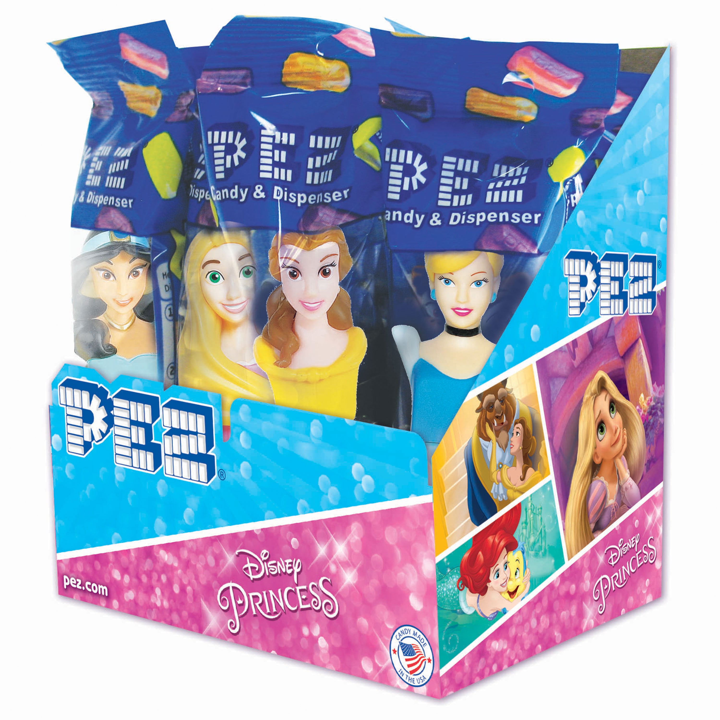 PEZ Candy Disney Princesses Assortment, 1 Candy Dispenser Plus 2 Rolls ...