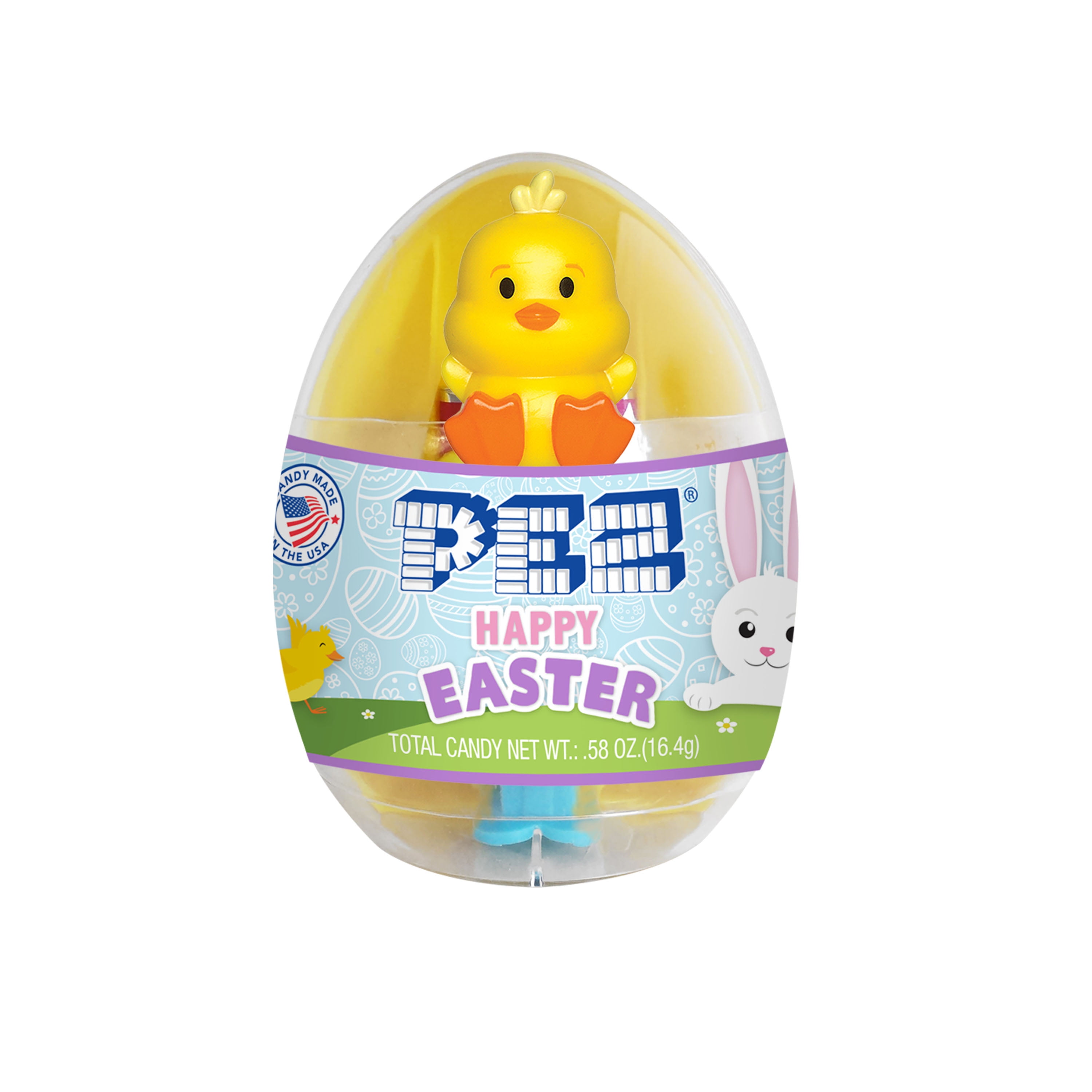 PEZ Candy Easter Egg, 1 Mini Dispenser Plus 2 Rolls Assorted Fruit ...