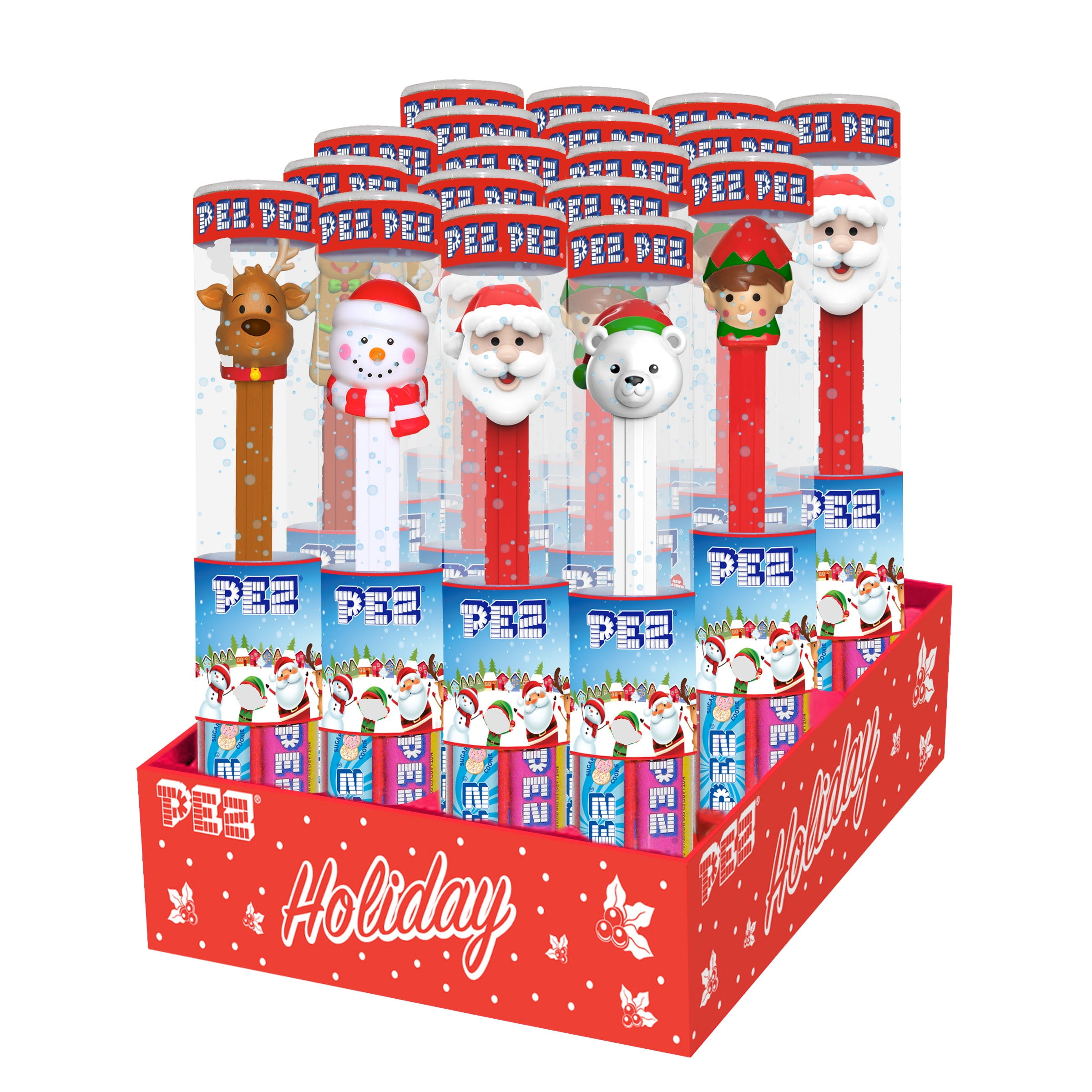 PEZ Candy Holiday Christmas Canes - 18 Count Display Box - Walmart.com