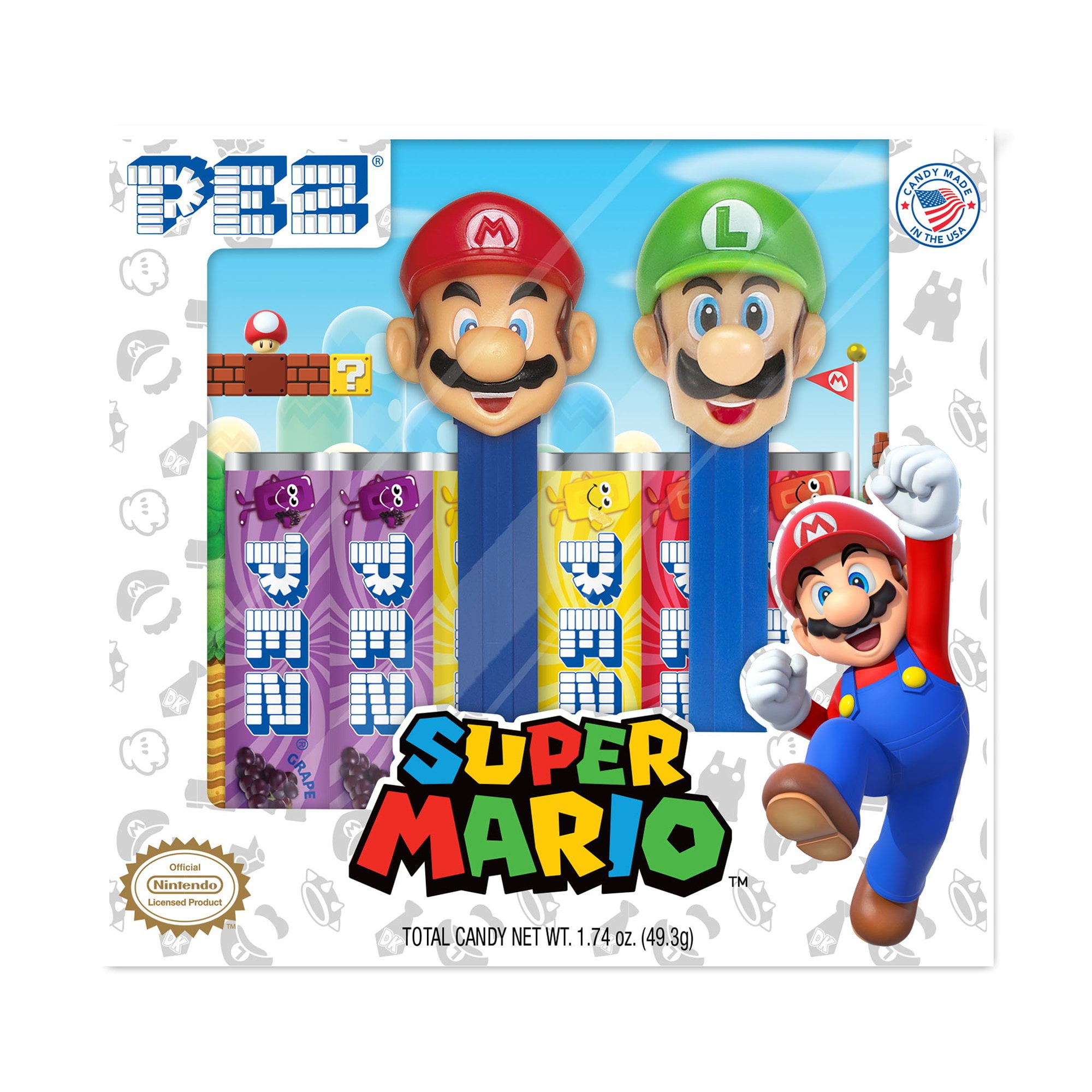 PEZ Candy Nintendo Twin Pack: Mario and Donkey Kong or Luigi Dispensers ...