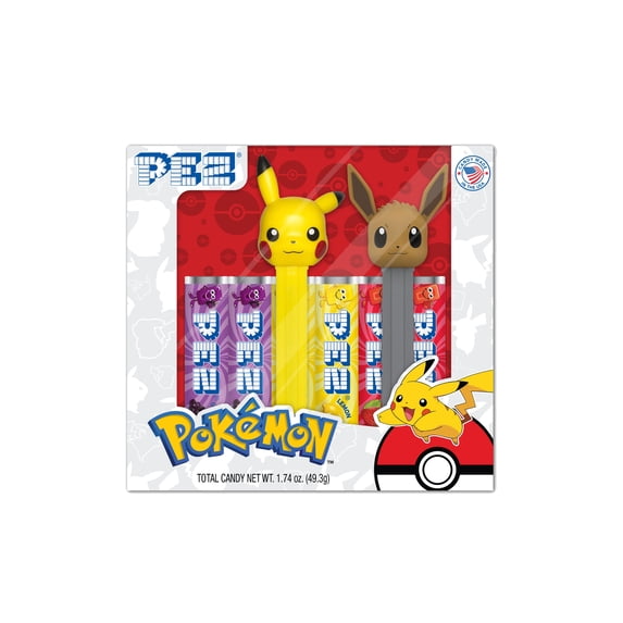 PEZ Candy Pokemon Twin Pack, 2 Candy Dispensers Plus 6 Rolls Assorted ...