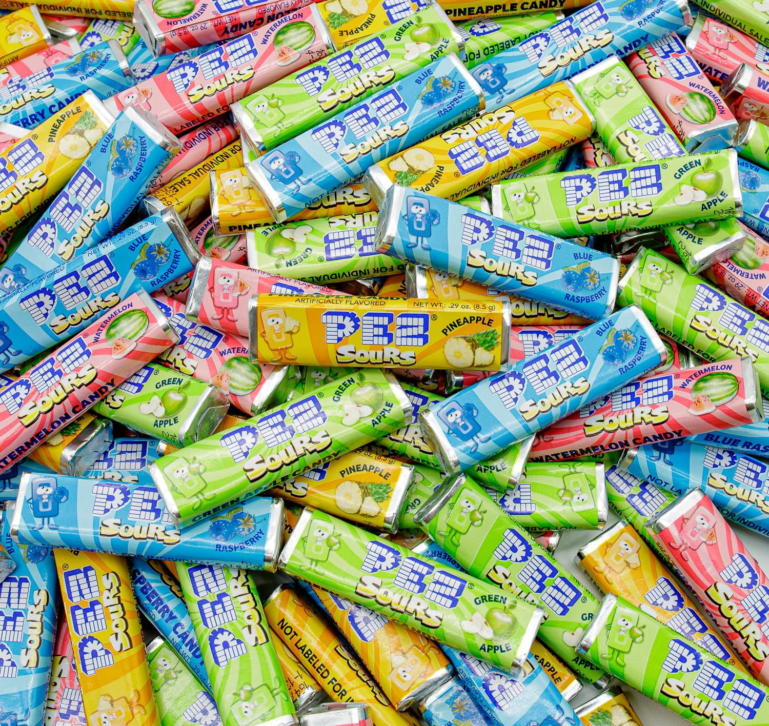 PEZ Candy Refill Rolls AKF18 2 lb - Bulk Bag, Assorted Sour Fruit ...