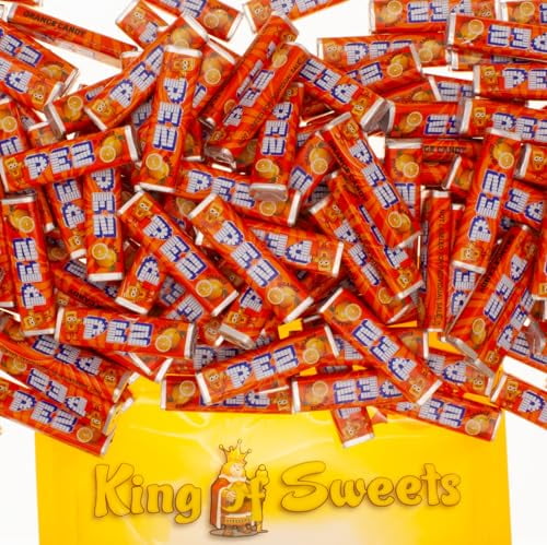 PEZ Candy Refills Orange Flavored Candy Pack XL 2 Pounds Bulk Wrapped ...