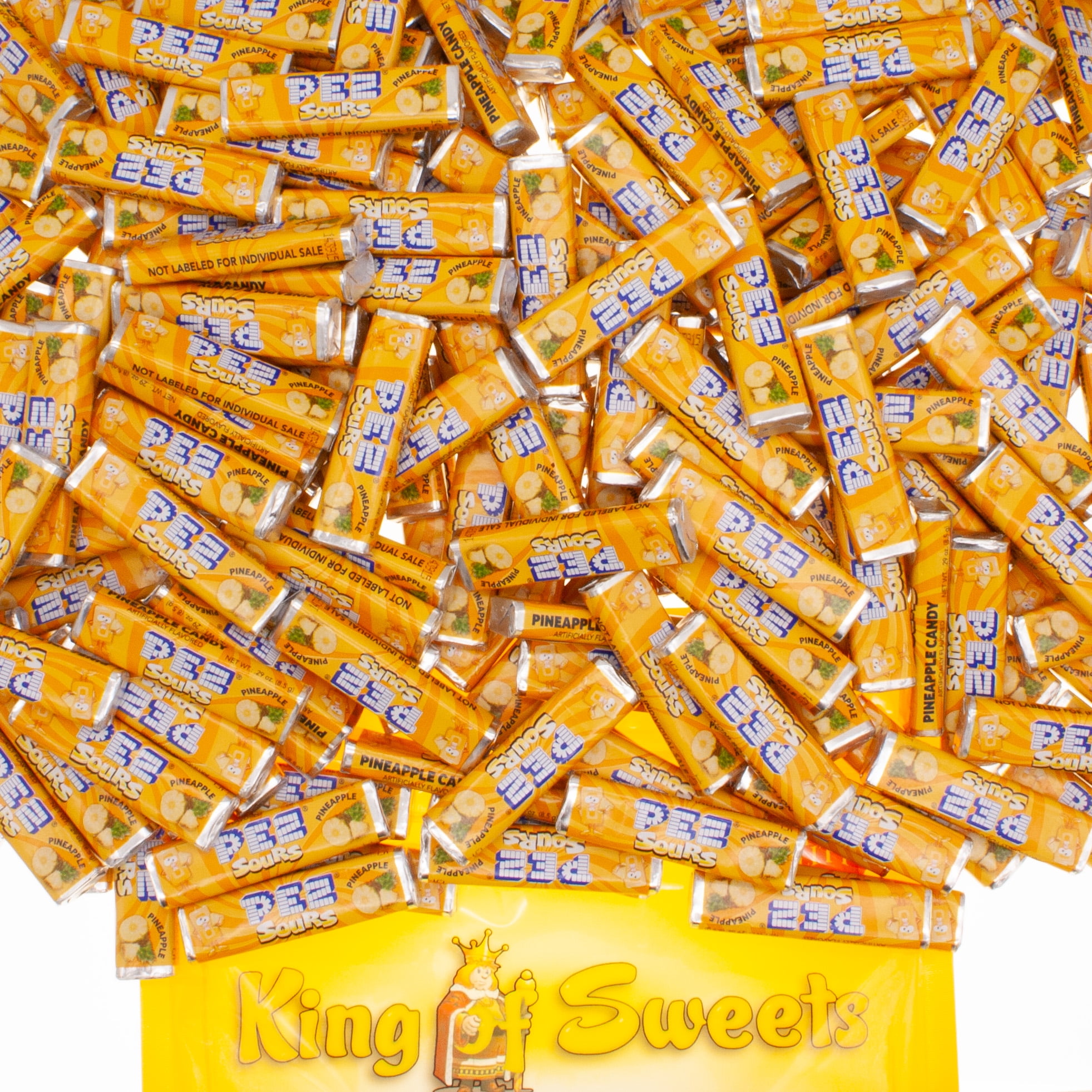 PEZ Candy Refills Sour Pineapple Flavored Candy Pack 1 Pound Bulk ...