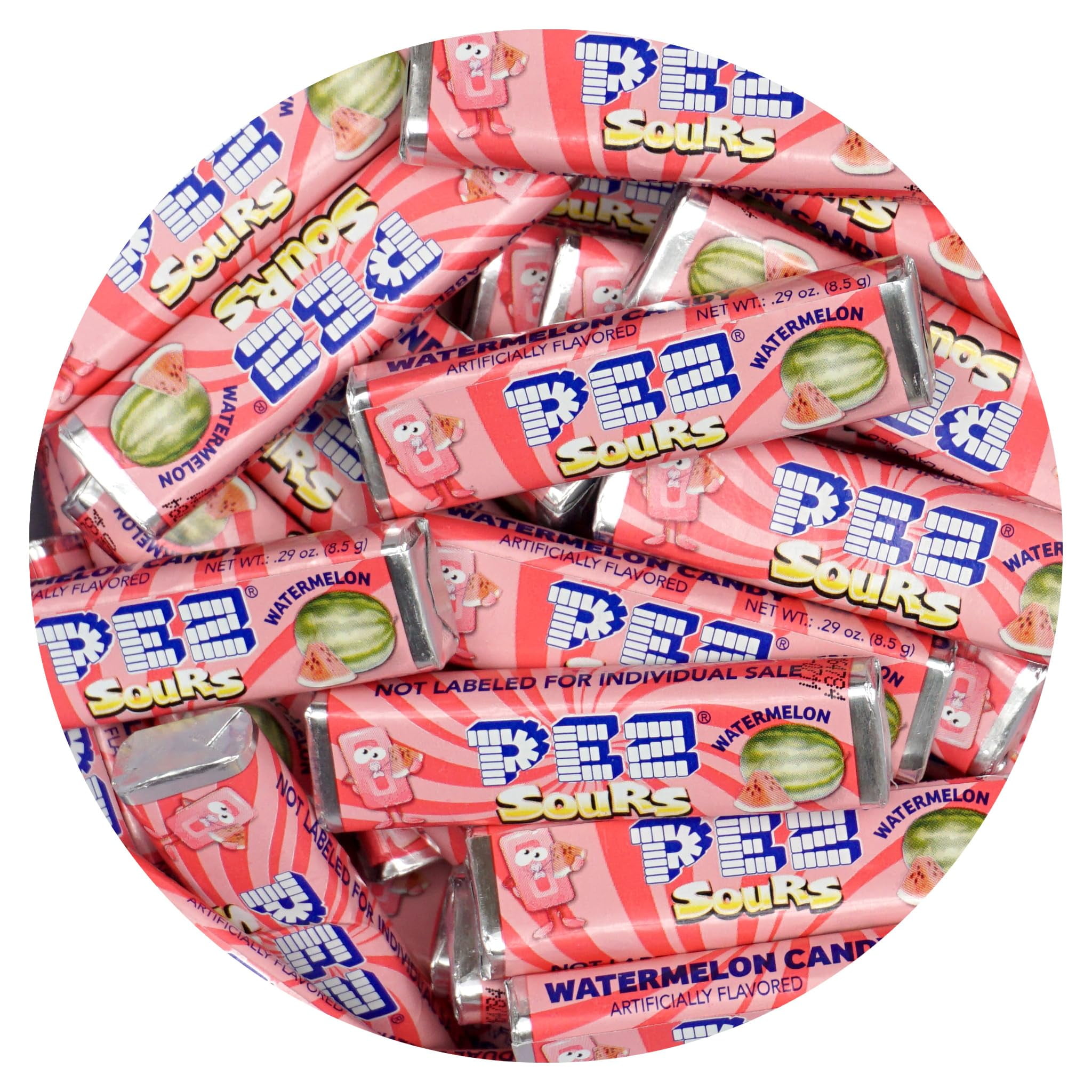PEZ Candy Refills, Sour Watermelon Flavor, 1 Pound Bulk Bag (Approx. 40 ...