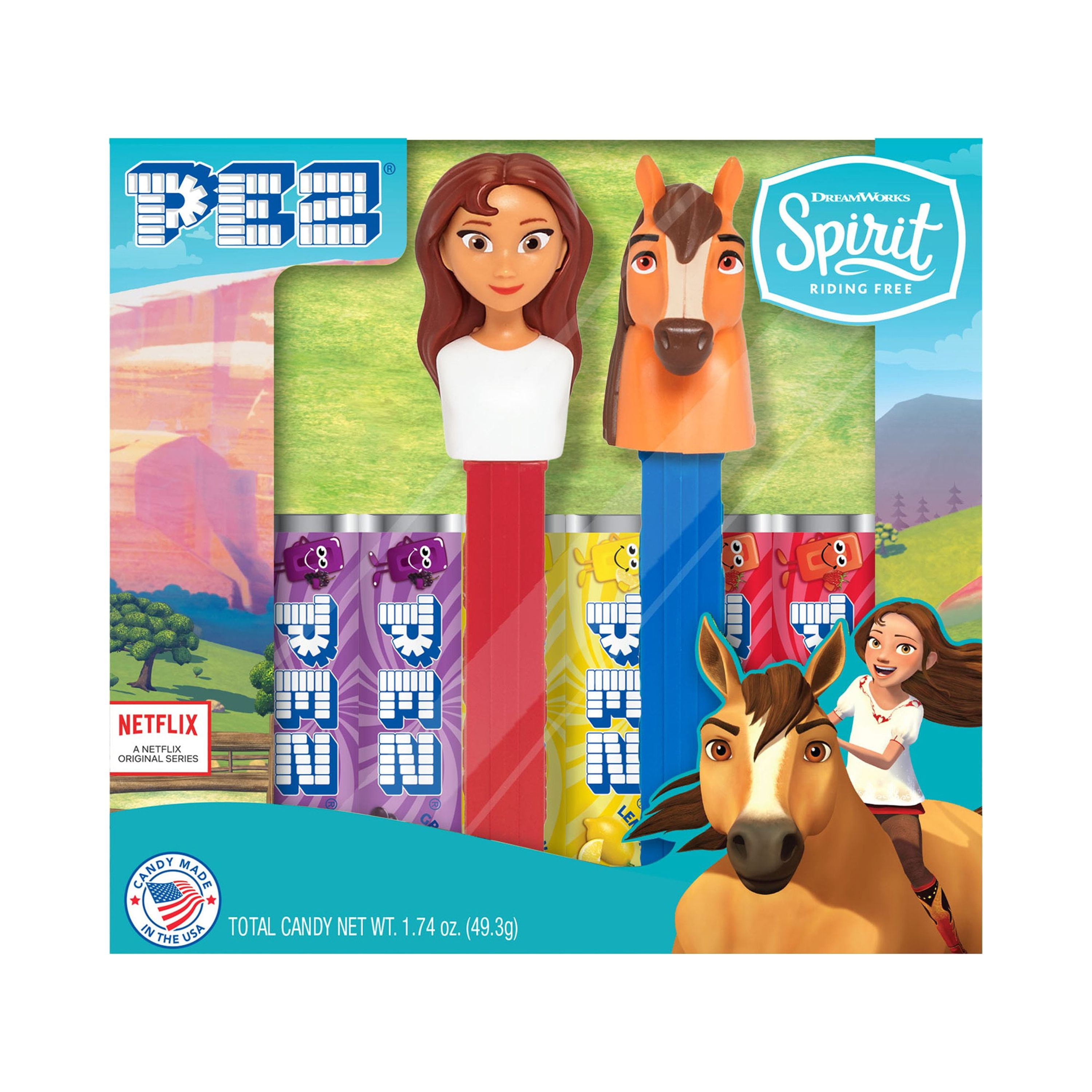 PEZ Candy Spirit Twin Pack, 2 Candy Dispensers Plus 6 Rolls Assorted ...