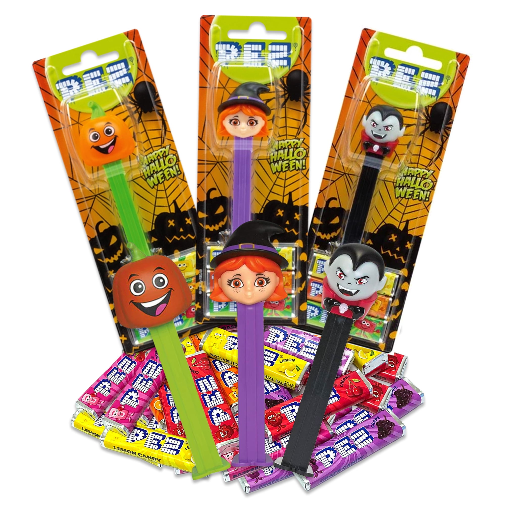 PEZ Halloween Dispensers Pack of 3 Individual Dispensers - Walmart.com